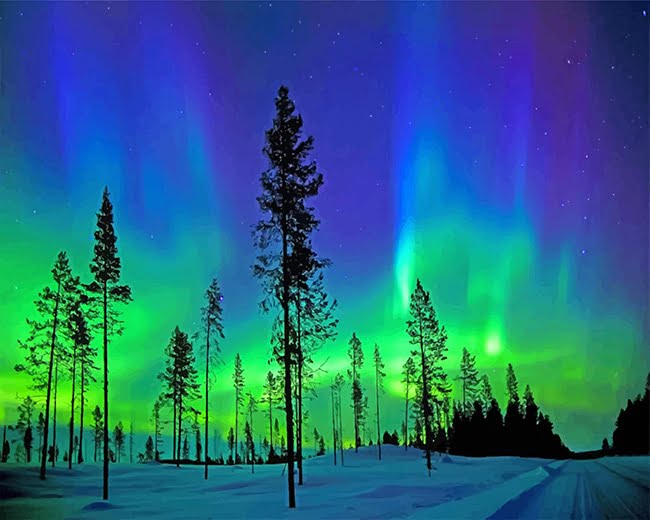 Arctic Aurora Landscape NEW Paint By Numbers - Numeral Paint Kit