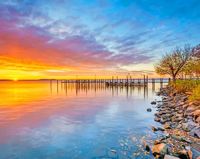 Beautiful Sunset Maryland - NEW Paint By Number - Numeral Paint