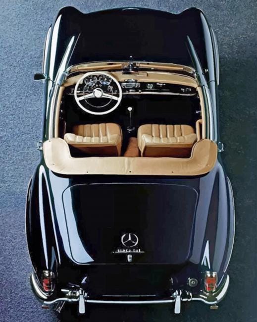 Black Classic Mercedes Benz NEW Paint By Numbers - Numeral Paint Kit
