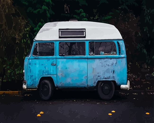 Blue Mini Bus NEW Paint By Numbers - Numeral Paint Kit