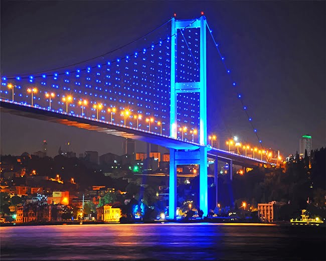 Bosphorus Bridge Turkey NEW Paint By Numbers - Numeral Paint Kit