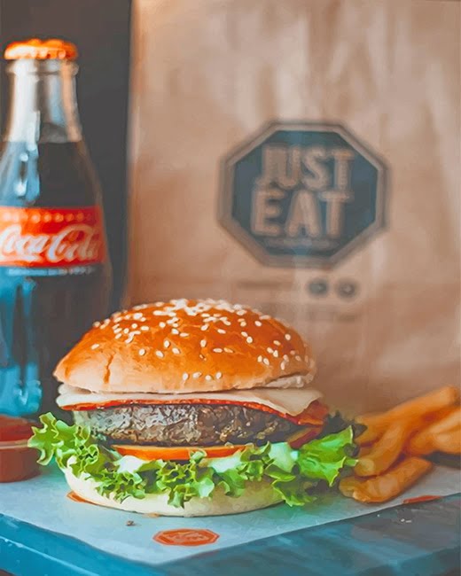 Burger Fast Food NEW Paint By Numbers - Numeral Paint Kit