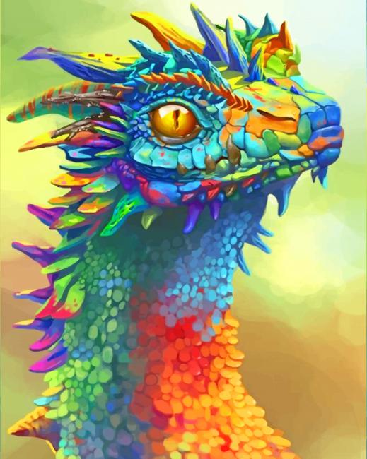 Colorful Dragon NEW Paint By Numbers - Numeral Paint Kit