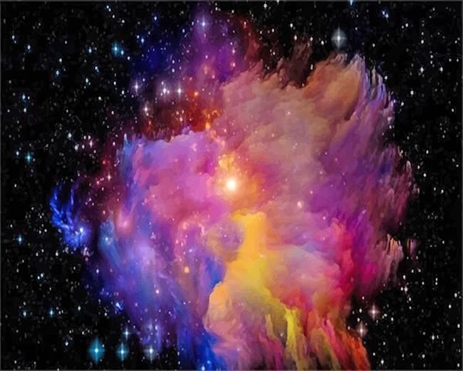 Colorful Galaxy Paint By Numbers - Numeral Paint Kit