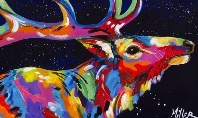 Colorful Reindeer Paint By Numbers - Numeral Paint Kit