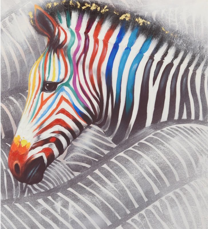 Different Zebra - Animals Paint By Numbers - Numeral Paint