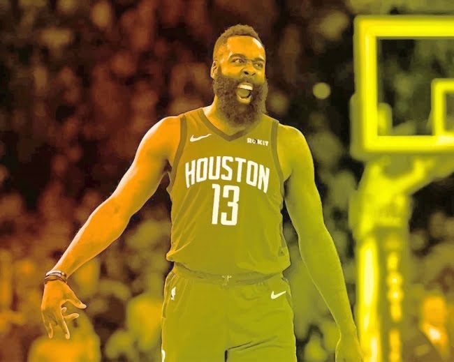James Harden Screaming - NEW Paint By Number - Numeral Paint