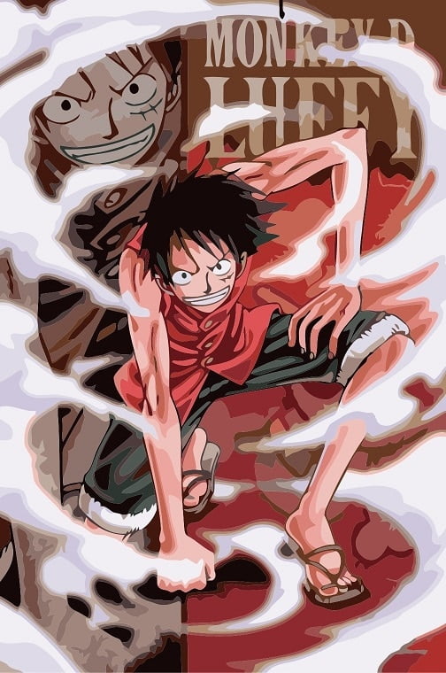 Luffy Econ - Cartoon And Animation Paint By Numbers - Numeral Paint