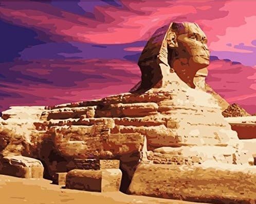 Pyramid Sphinx Landscape Paint By Numbers - Numeral Paint Kit
