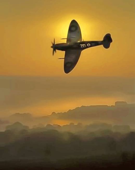 Spitfire Sunset - NEW Paint By Numbers - Numeral Paint