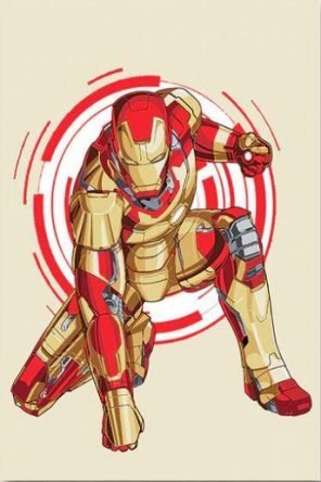 Gold Iron Man Paint By Numbers - Numeral Paint Kit