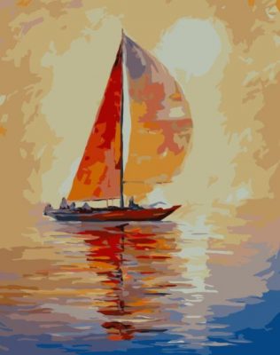 Sailing Boat Paint By Numbers - Numeral Paint Kit