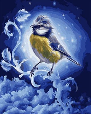 Blue Tit Bird Paint By Numbers - Numeral Paint Kit