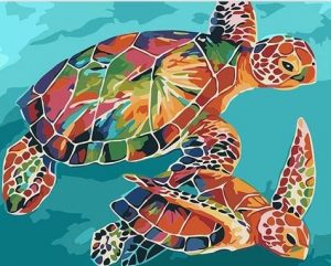 Colorful Tortoise Paint By Numbers - Numeral Paint Kit