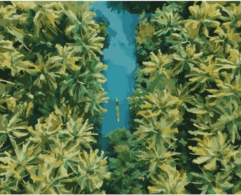 Coconut Trees Paint By Numbers - Numeral Paint Kit