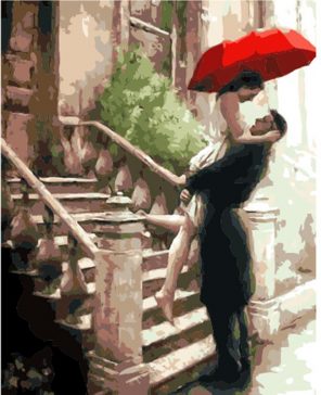 Couple Hugging Paint By Numbers - Numeral Paint Kit
