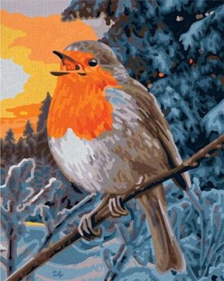 European Robin Paint By Numbers - Numeral Paint Kit