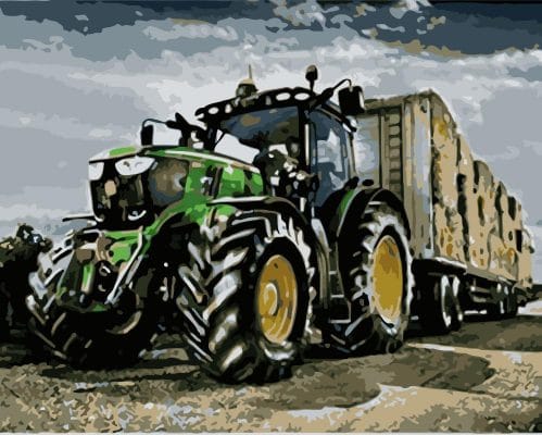 Harvest Tractor Paint By Numbers - Numeral Paint Kit