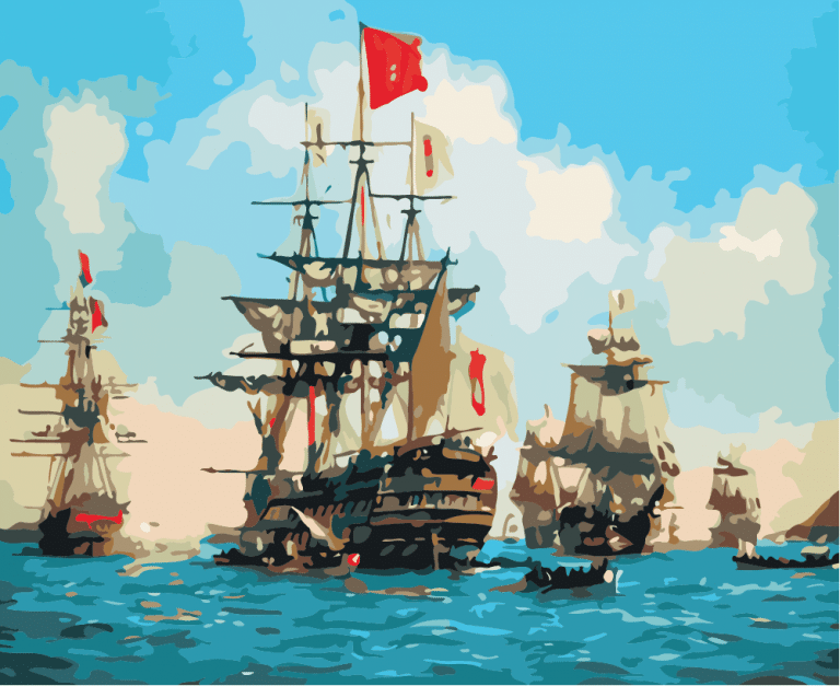 Naval Fleet Paint By Numbers - Numeral Paint Kit