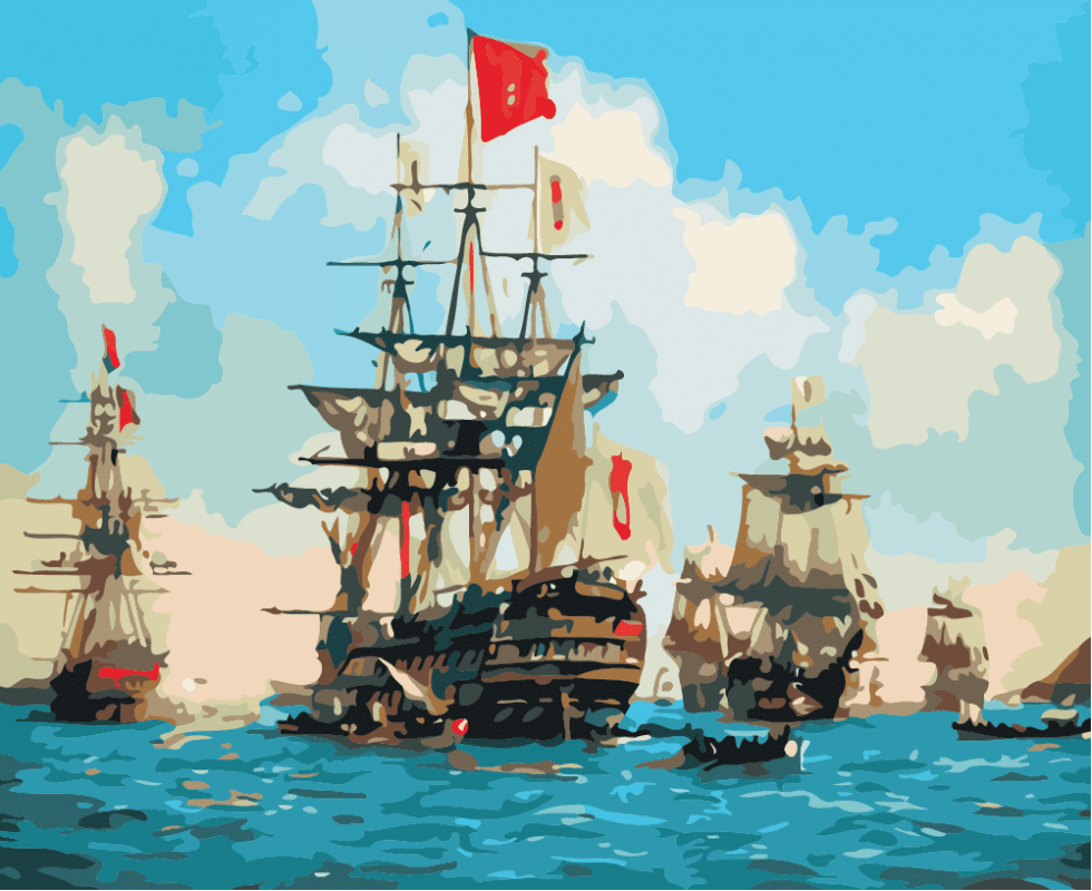 Naval Fleet Paint By Numbers - Numeral Paint Kit