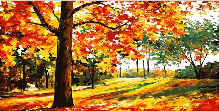 Autumn Forest Paint By Numbers - Numeral Paint Kit