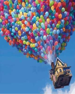 Up Balloon House Paint By Numbers - Numeral Paint Kit