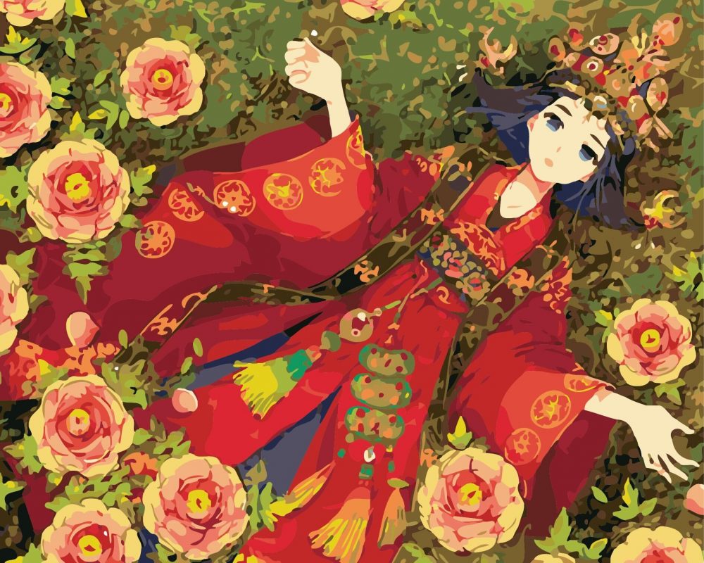 Princess Anime Girl Paint By Numbers - Numeral Paint Kit