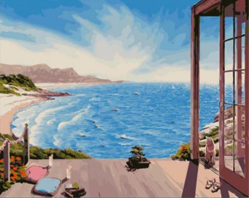 Sunny Sea View Paint By Numbers - Numeral Paint Kit