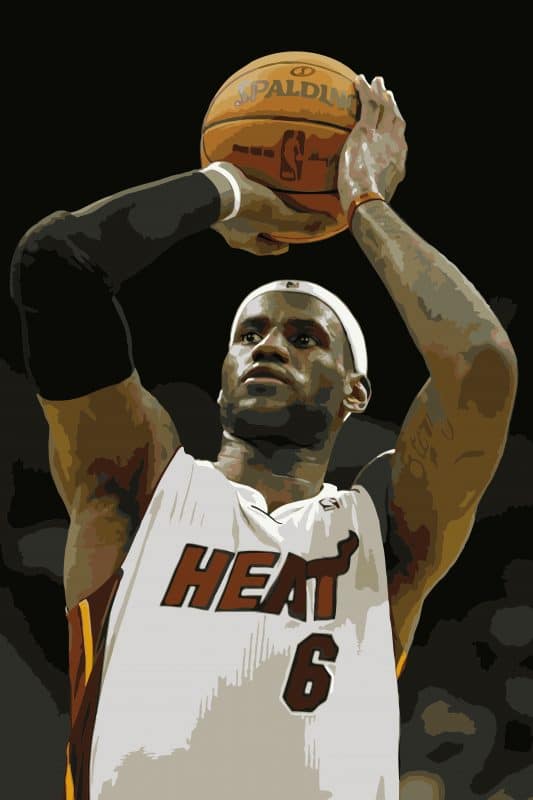 LeBron James Miami Heat Paint By Numbers - Numeral Paint Kit