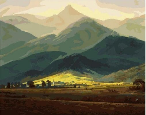 Mountains Landscape Paint By Numbers - Numeral Paint Kit