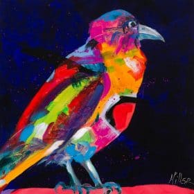 Colorful Raven Paint By Numbers - Numeral Paint Kit