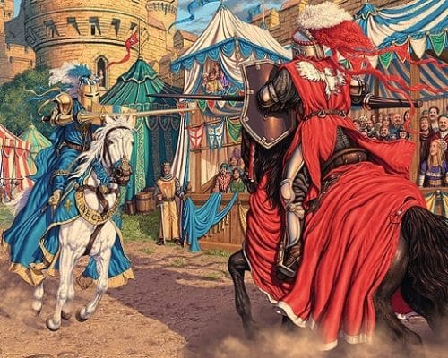 Roman Knights Battle Paint By Numbers - Numeral Paint Kit