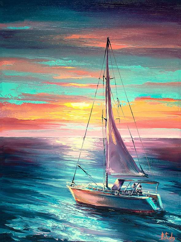 Sailing Yacht Paint By Numbers Numeral Paint Kit