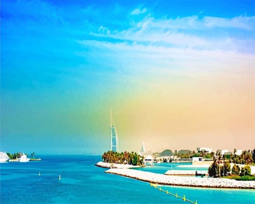 Dubai Burj Al Arab Paint By Numbers - Numeral Paint Kit