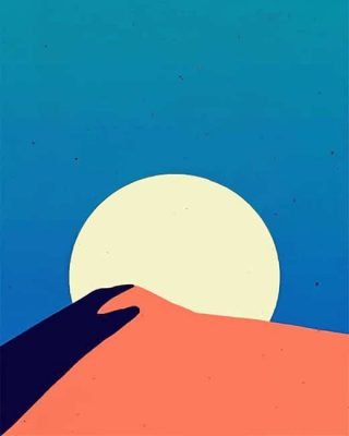 Moon Desert Paint By Numbers - Numeral Paint Kit