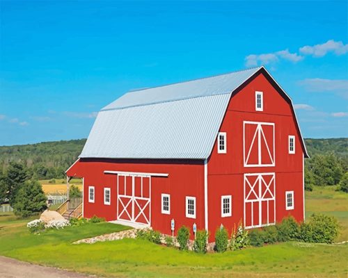 Red Barn Paint By Numbers - Numeral Paint Kit