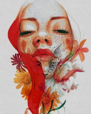 Abstract Woman Paint By Numbers - Numeral Paint Kit