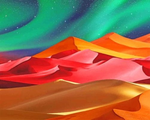 Illustration Colored Desert Paint By Numbers - Numeral Paint Kit