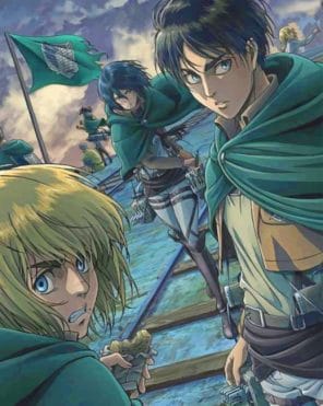 Attack On Titan Anime Paint By Numbers - Numeral Paint Kit