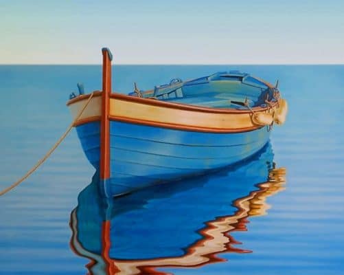Blue Boat Paint By Numbers - Numeral Paint Kit