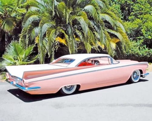 Pink Buick Car Paint By Numbers - Numeral Paint Kit