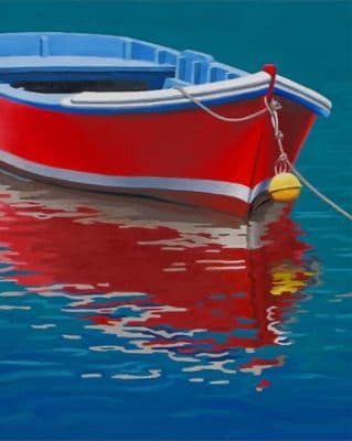 Red Boat Paint By Numbers - Numeral Paint Kit