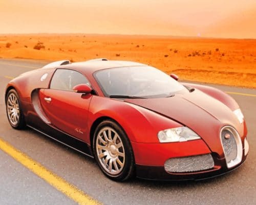 Bugatti Veyron Car Paint By Numbers - Numeral Paint Kit
