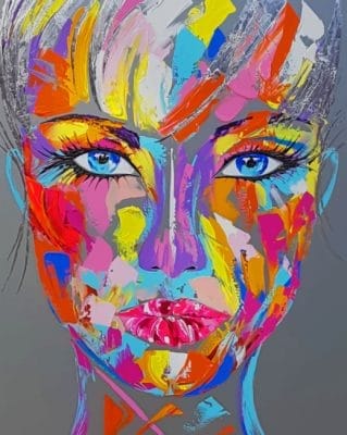 Colorful Face Paint By Numbers - Numeral Paint Kit