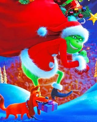 How The Grinch Stole The Christmas Paint By Numbers - Numeral Paint Kit