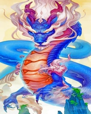 Blue Dragon Paint By Numbers - Numeral Paint Kit