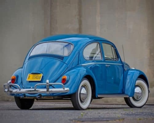 Blue Volkswagen Beetle Paint By Numbers - Numeral Paint Kit