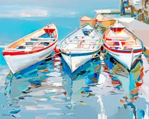 Vintage Boats Paint By Numbers - Numeral Paint Kit