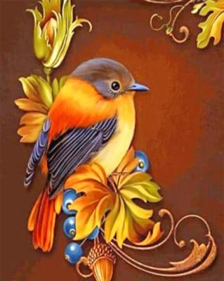 Robin Bird Paint By Numbers - Numeral Paint Kit