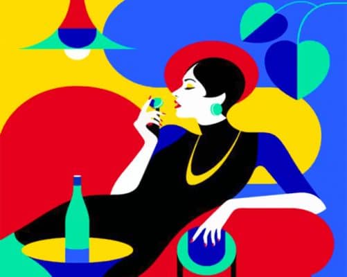 Illustration Woman Paint By Numbers - Numeral Paint Kit